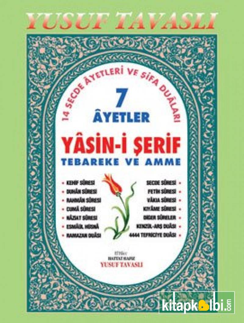 7 ayetler Yasin ve Dualar Türkçeli Dergi Boy | KitapKalbi Yayıncılık